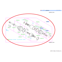 2011 - 2014 WRX Front Axle