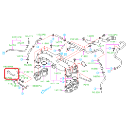 Subaru OEM Vacuum Hose - 99081AA290 (09-14 WRX, 10-13 FXT)