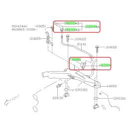 Subaru OEM Coolant Crossover Hose Kit (02-03 WRX)