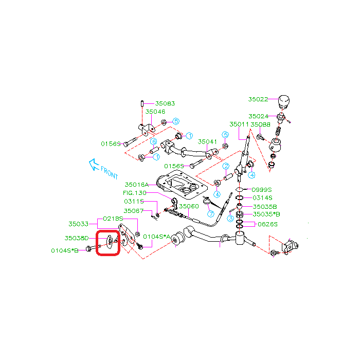 Subaru OEM PLATE - CABLE, GEAR SHIFT